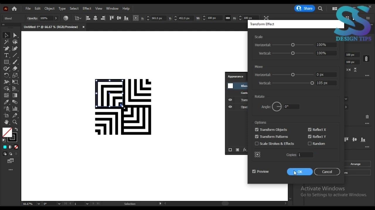 Overlapping Pattern with Transform Effect | Quick Illustrator Tutorial | SS Design Tips