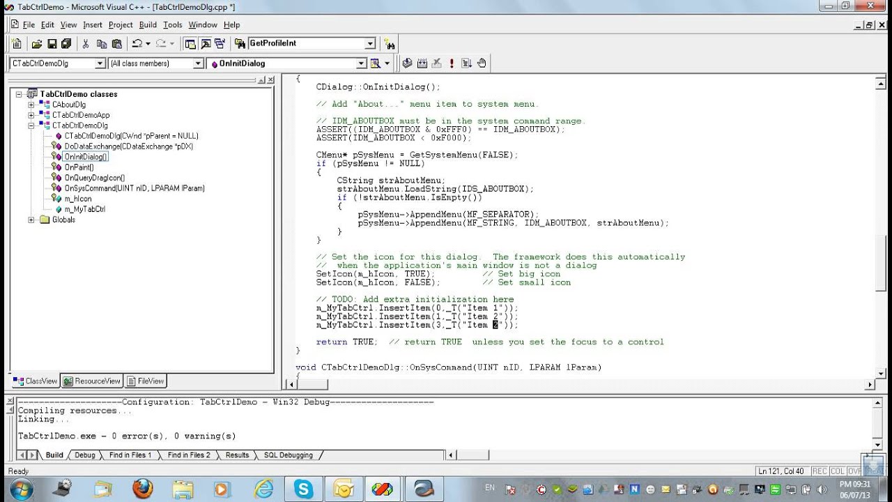 How to Use MFC Tab control in Developing VC++ Applications