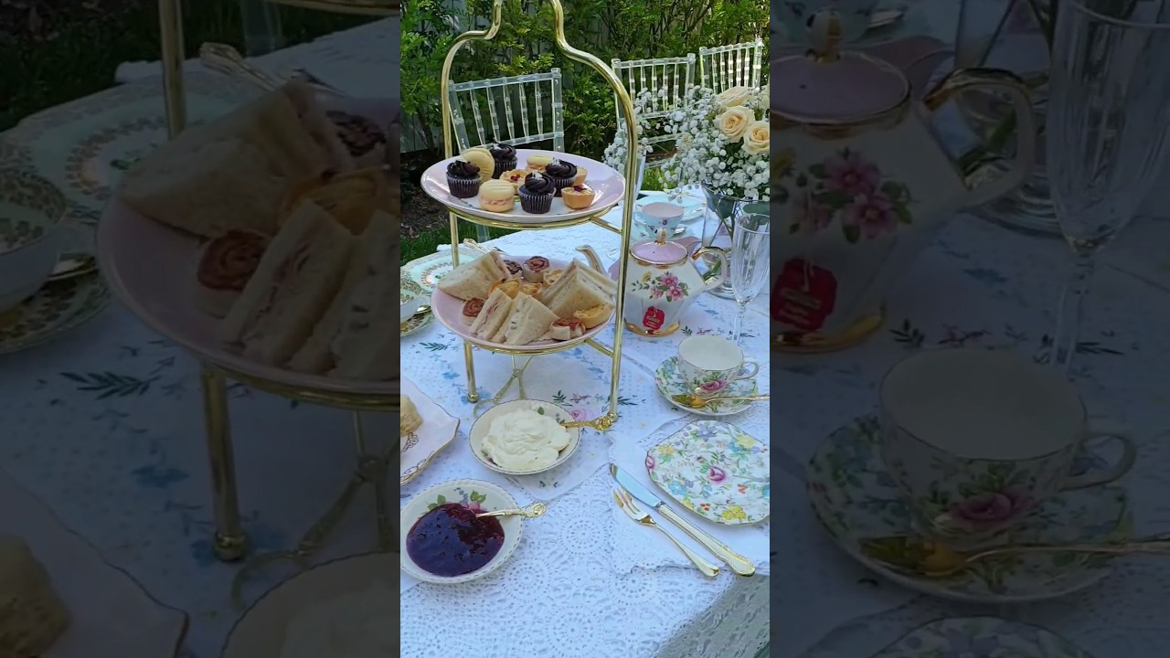 English tea setup at a beautiful garden 😍 #birthday ##decor #party #viral #wedding #foryou #fyp #diy