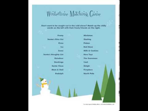 free christmas printable games