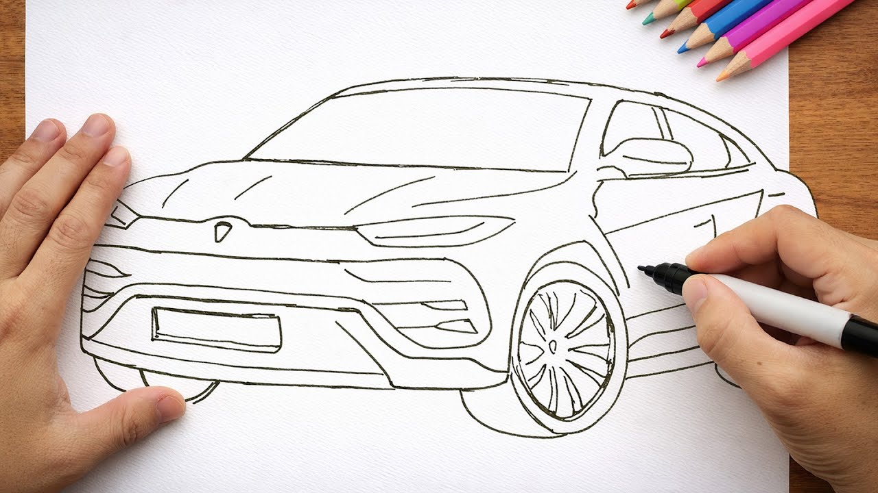 How to Draw a Lamborghini Urus Easy | Step by Step SUV Car Drawing Tutorial