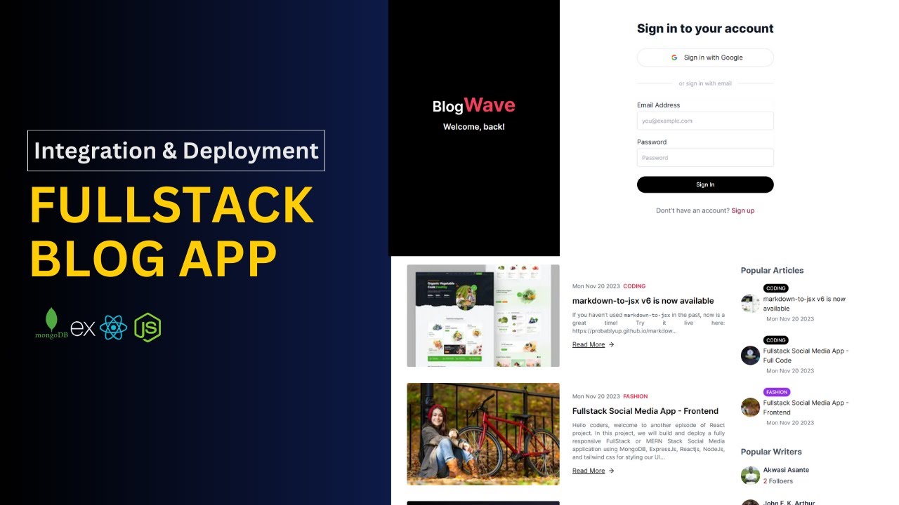 Fullstack Blog Application | Integration & Deployment