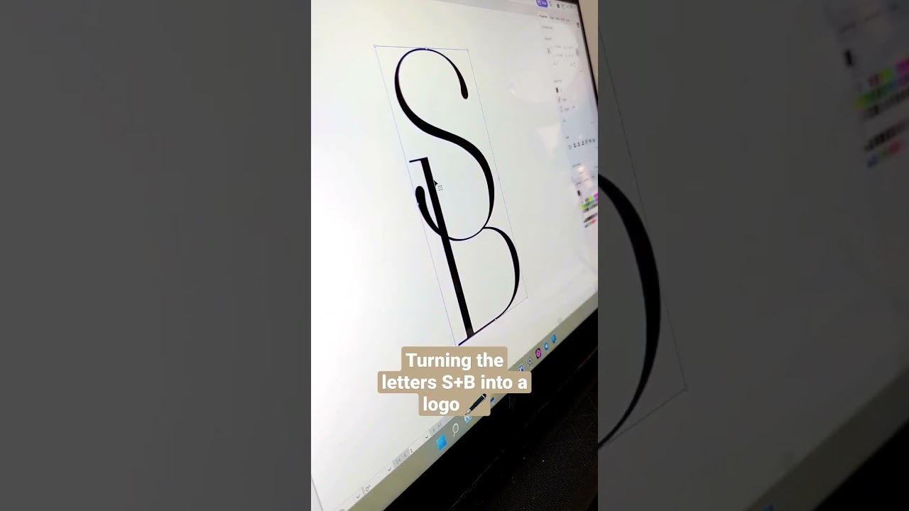 Design with us 🖋 Turning the letters S&B into a logo
