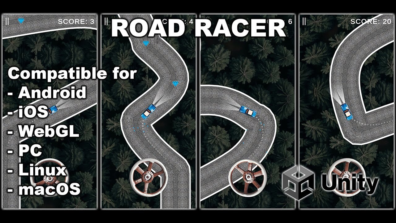 Road Racer - Unity Complete Game Source Code