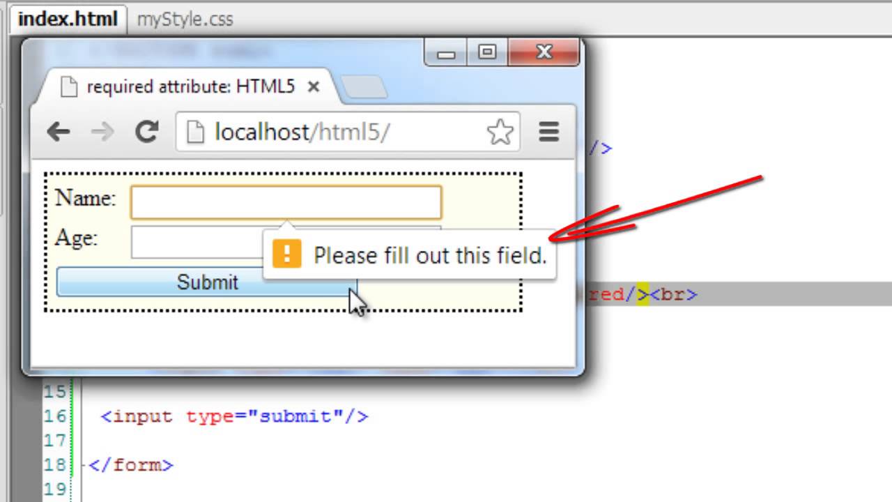 require attribute: HTML5