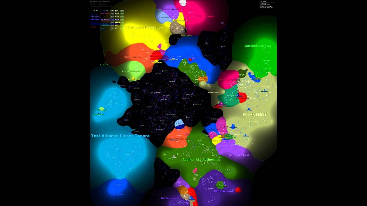 EVE: Animated Influence Map - August 2012