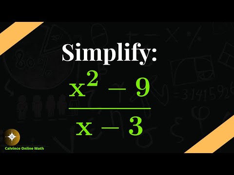 Simplify Quadratic Expressions: (x^2-9)/(x-3) | Algebra Tutorial