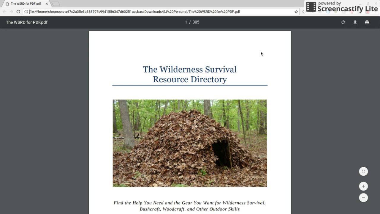 The Wilderness Survival Resource Directory for PDF Overview