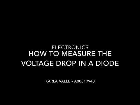 How to measure the voltage drop in a diode