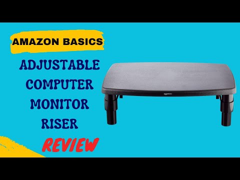 Amazon Basics Adjustable Computer Monitor Riser Desk Stand Review
