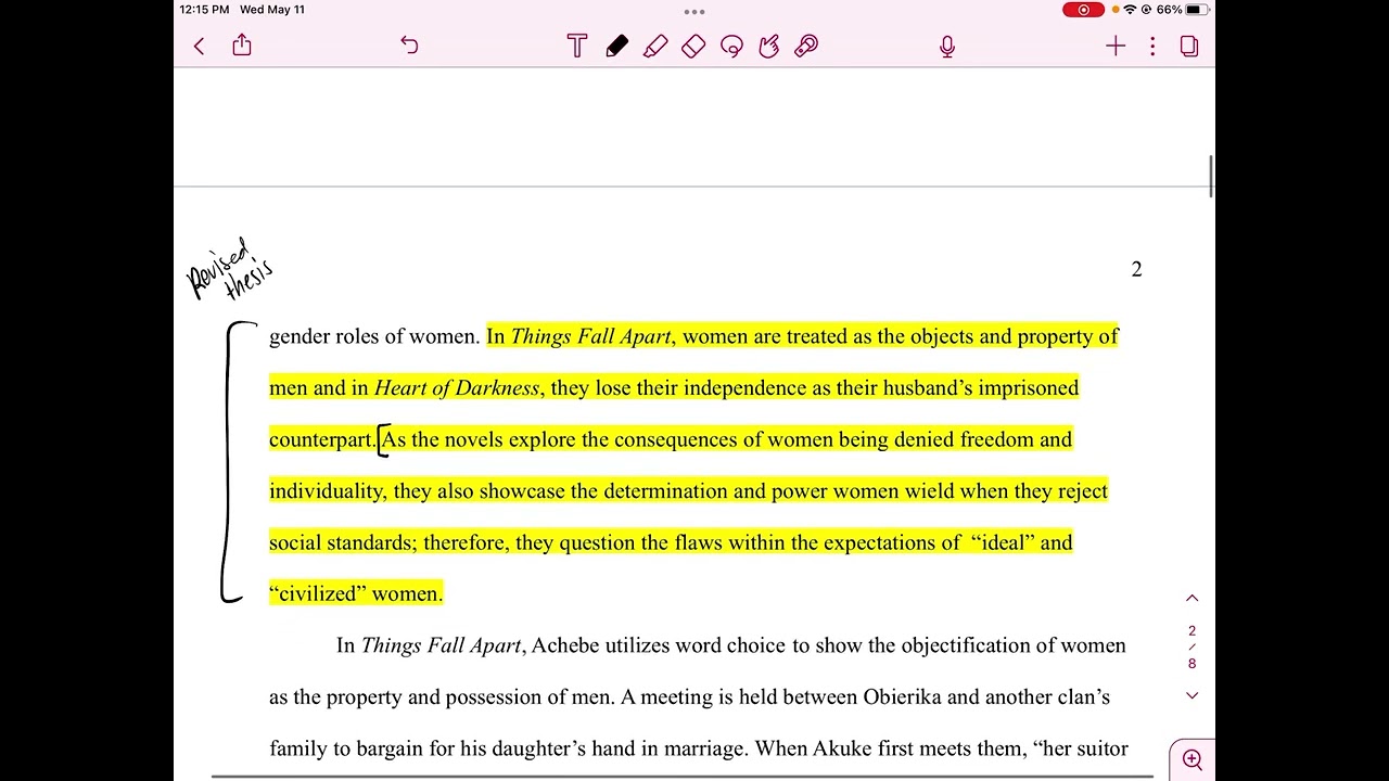 Conceptual Revision: Student Sample