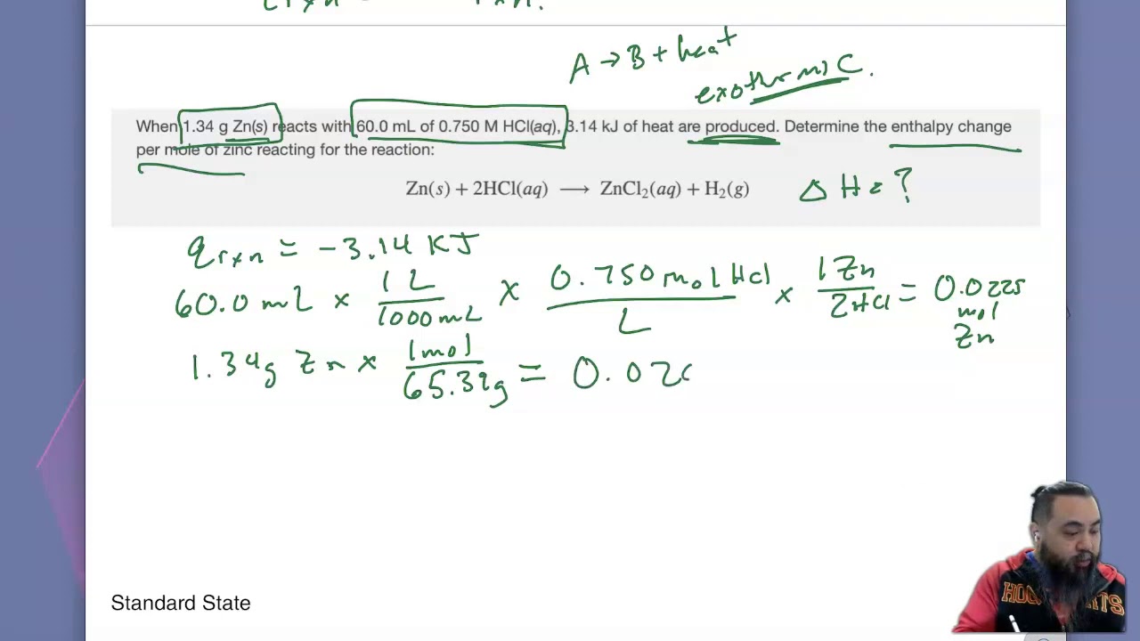 Calculating Enthalpy Changes in Exothermic Reactions: A Case Study with Zinc and Hydrochloric ...