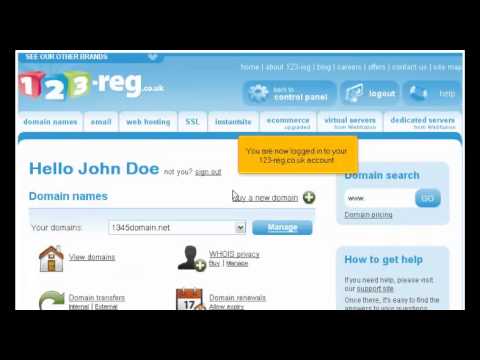 Updating DNS at 123-reg.co.uk
