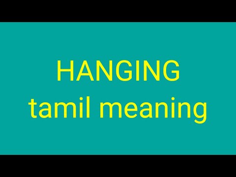 HANGING tamil meaning/sasikumar