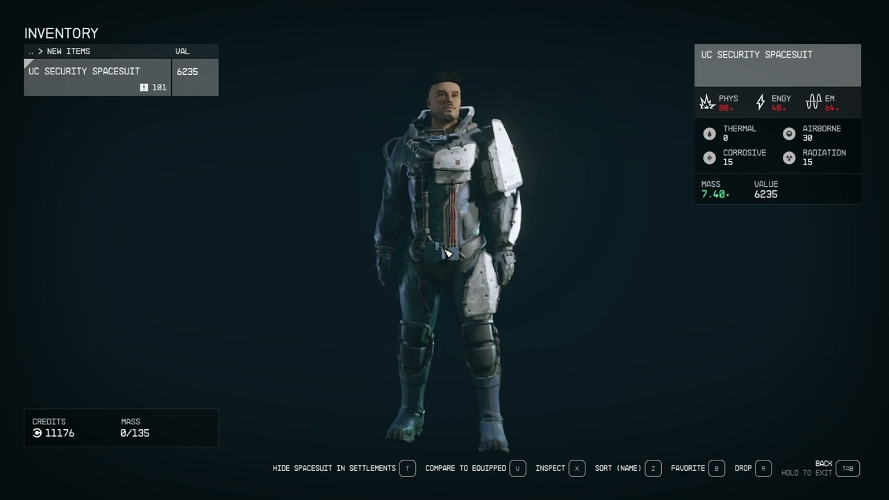 Starfield UC Security Spacesuit Console Command Cheat Code