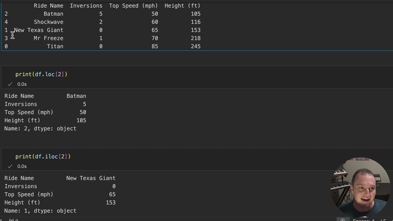 loc vs iloc in Pandas (Intro to Data Science)