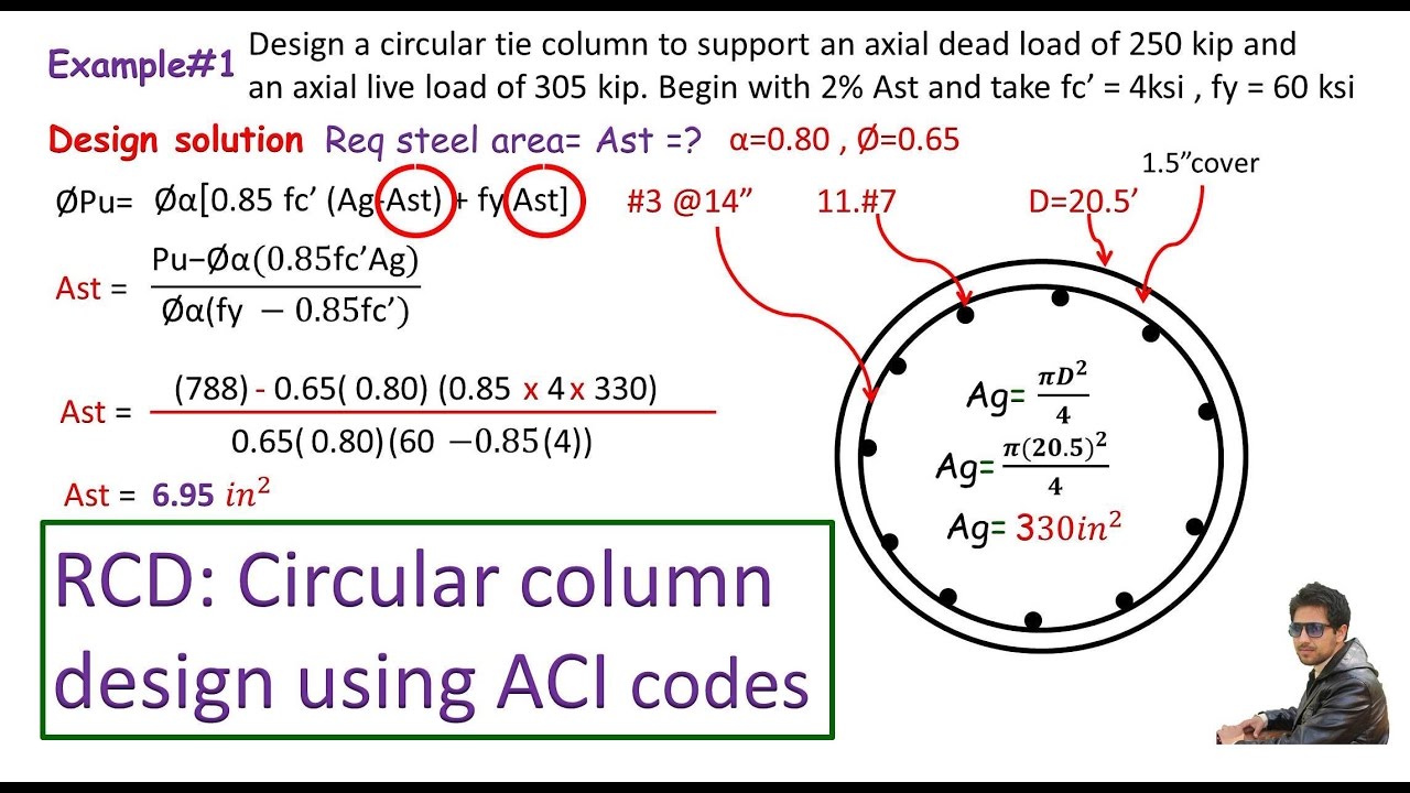 RCD:- Circular concrete column design / ACI