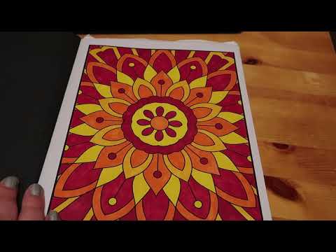 September Completed Colouring Pages