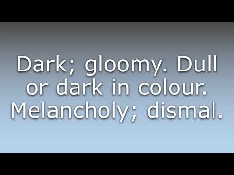 What does Sombre mean?