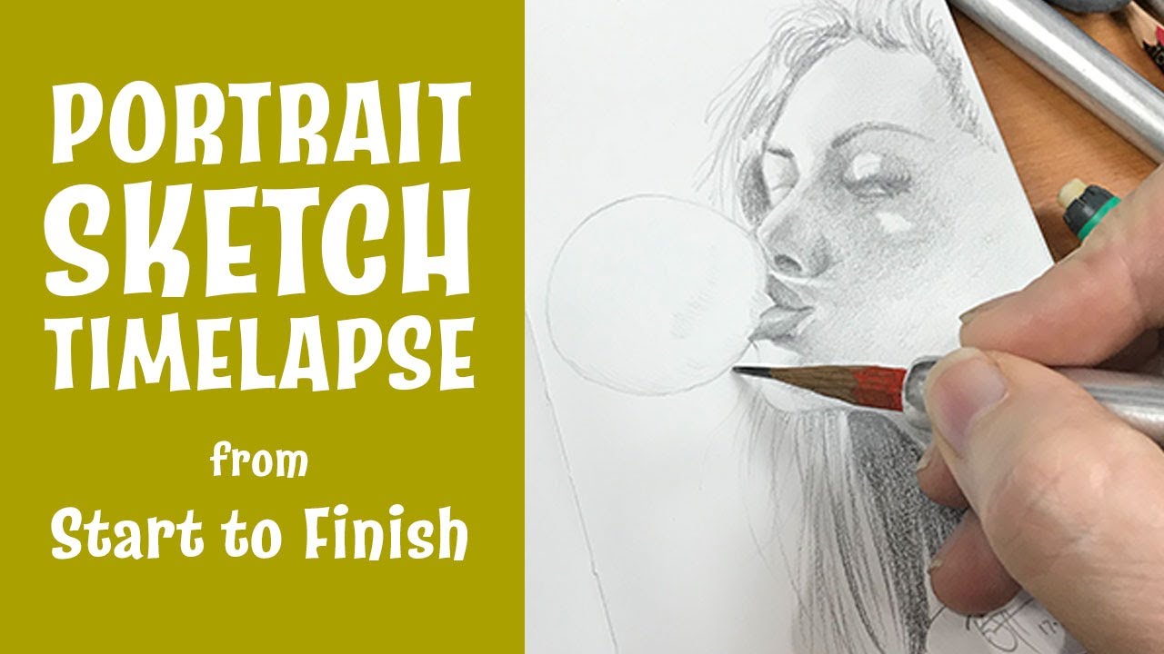 ART Journal - Portrait Sketch Tutorial - BUBBLE GUM