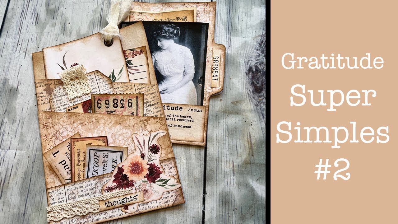 Gratitude Super Simple #2: QUICK FLIP-THROUGH  Thanksgiving/Fall Gratitude Junk Journal Pink Monarch