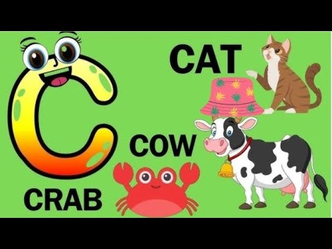 WORDS STARTING WITH C | LETTER C | C WORDS | PHONIC C SOUND | LEARN ABC π