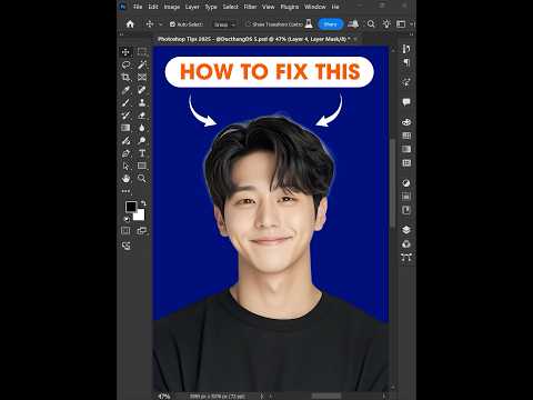 Photoshop Tips 2025 - How to Fix White Stroke when Remove Background Hair #ducthangds
