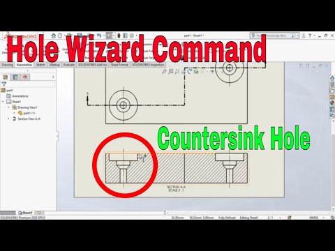 How to Make Countersink Holes in SolidWorks using Hole Wizard Command
