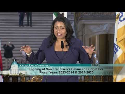 Signing of San Francisco's Balanced Budget for Fiscal Years 2023-2024 & 2024-2025