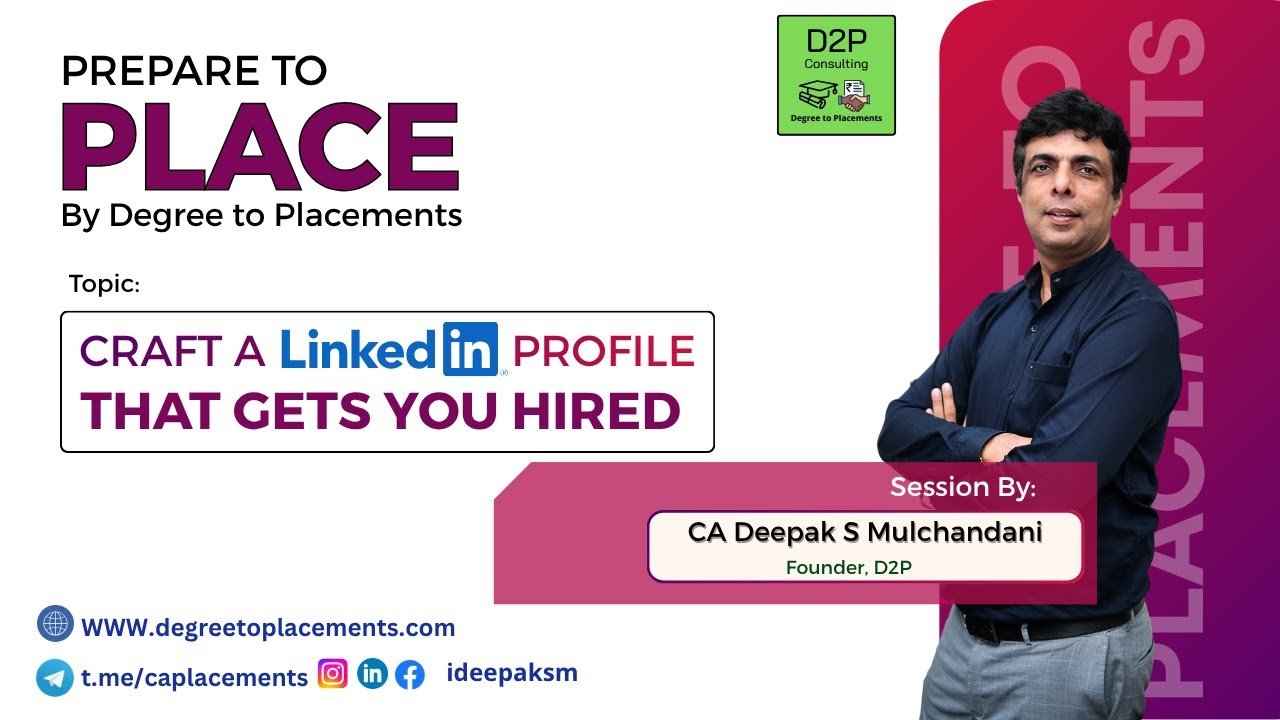 How to Create a LinkedIn Profile for Chartered Accountants | by CA. Deepak Mulchandani