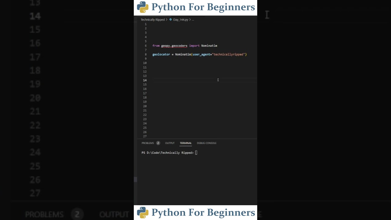 Get Address From Latitude/Longitude In Python | Python Tutorial
