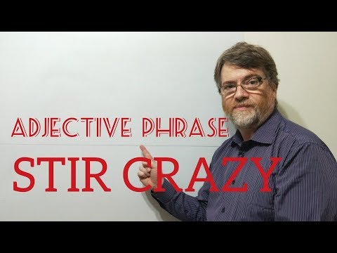 English Tutor Nick P Adjective Phrase (43) Stir-Crazy - Origin