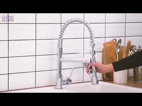COOKE AND LEWIS PULL-OUT SPRAY MONO MIXER KITCHEN TAP CHROME| Screwfix