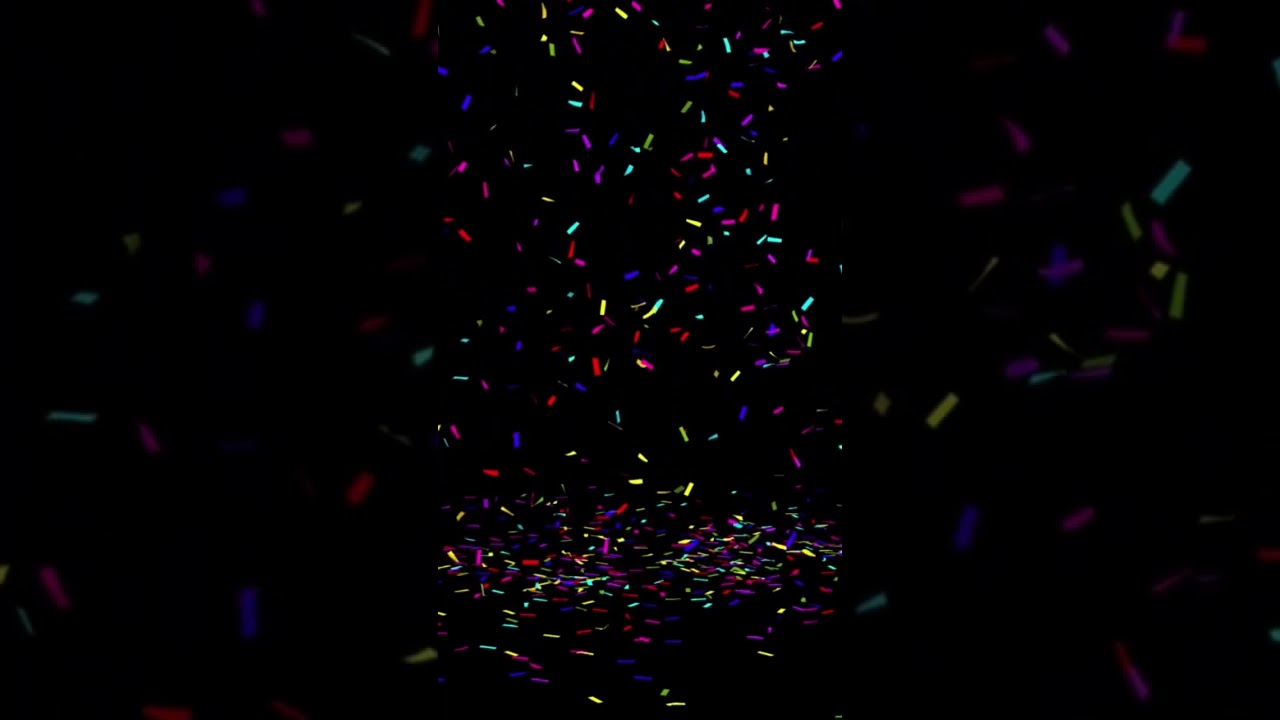 No copyright confetti falling black screen effect