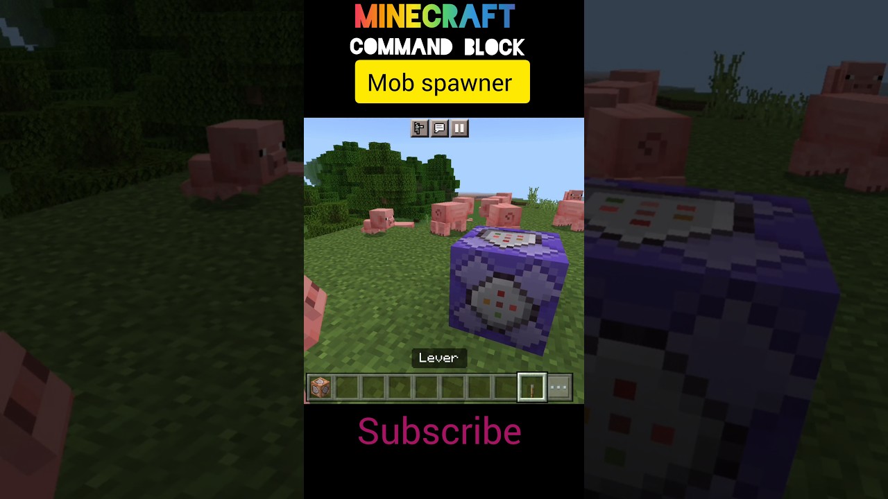 #minecraftCommands mob spawner with command block