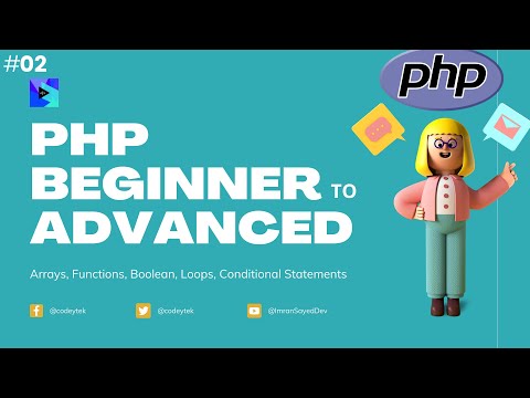 Learn 2 Learn PHP From Beginner to Advanced | PHP course | Arrays | Functions | Boolean | Loops ...
