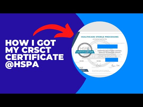 How to become an HSPA Certified SPD Tech **Must Watch Video**