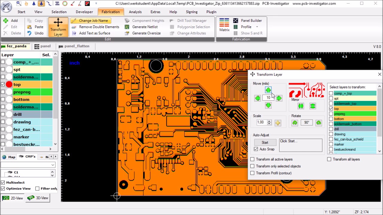 PCB-Investigator - Layer Transformation