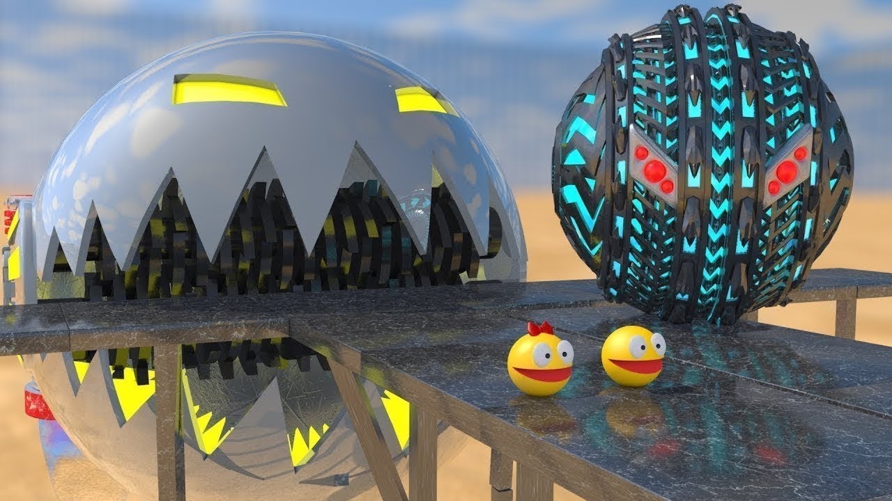 LIVE: Sci-Fi Pacman Universe – 3D Mechanical Character Animation | Retro Game Reimagined
