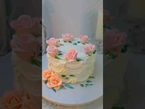 Pink and White Flowers Framed: Hall of Dreams💟🍰#shorts #cake #flowers