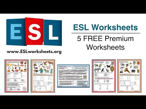 Free ESL Worksheets (Get 5 Premium ESL Worksheets)