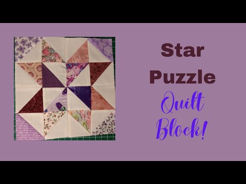 Quilting with a Star Puzzle Quilt Block❣️ #quiltingforbeginners #quilttutorial #quilt