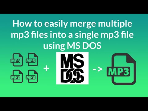 How to easily merge multiple mp3 files into a single mp3 file using MS DOS