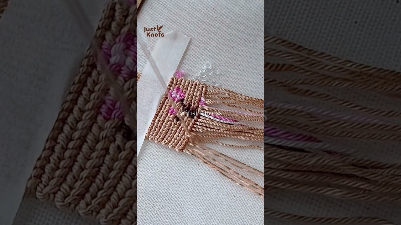 ✨️Alpha Pattern Sakura Bookmark Making Process #friendshipbracelets #braceletbook #handmade
