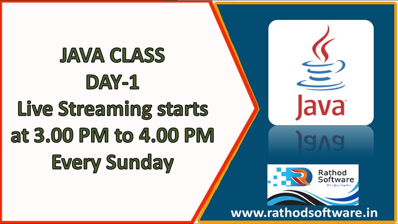 Free Java Weekly Class: Mastering Java Live DAY-1