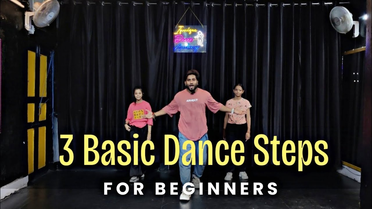 3 BASIC DANCE STEPS //  FOR BEGINNERS // EASY DANCE STEPS  // IQONIQUE DANCE ACADEMY 🕺