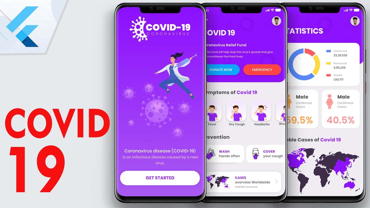 Flutter UI - COVID 19 Application from Scratch | Speed Code