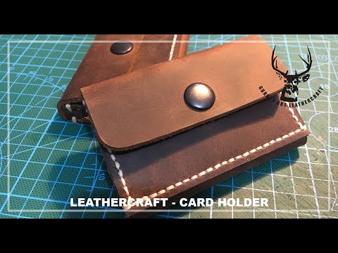 [Leathercraft] - Leather card holder - [Dericilik] - Deri kartlık, FREE PATTERN