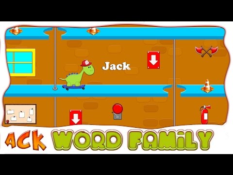 Make a word with ack| ack word family | ack Rhyming words