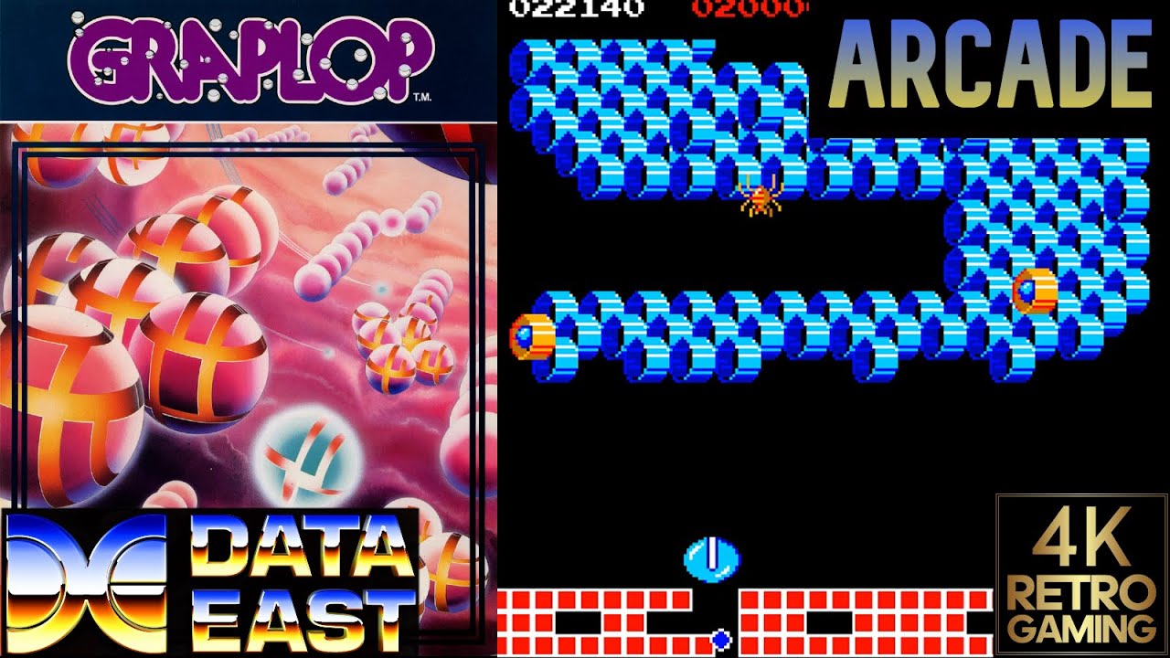 Graplop Cluster Buster Arcade ( Data East 1983 ) 4k Gameplay
